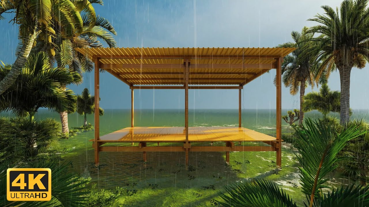 [4K UHD] Tropical rain sounds, Heavy rain for sleep / Rain sounds asmr ...