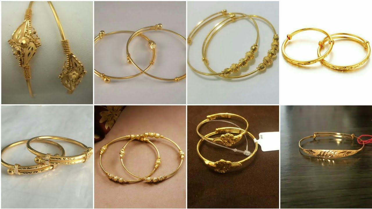 Gold Baby Bangle Designs With Weight And Price #kaushalyapandey - YouTube
