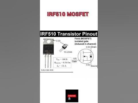 irf510 MOSFET PINOUT #akexperiment #electronics #pinout #nchannel #irf510 #510 #irf #shorts # ...