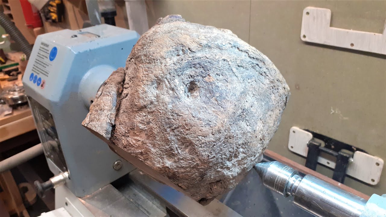 Woodturning - Looks like a Stone and turned like Rock !! - YouTube