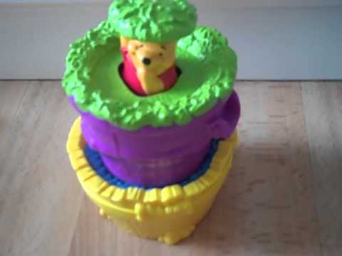 Winnie the Pooh and Friends Stacking Barrel Pop Up Block Set - YouTube