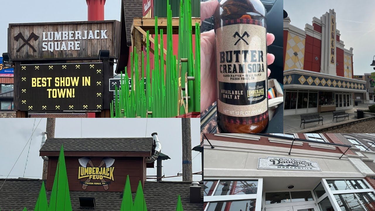Lumberjack Square in Pigeon Forge TN $5 Movies - Trying Lumberjack ...