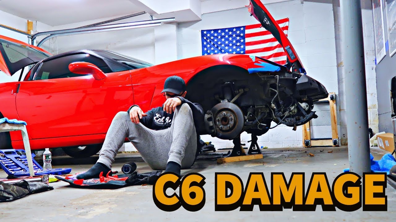 Found a damage on my C6 Corvette! Radiator Support Bracket 😏 - YouTube