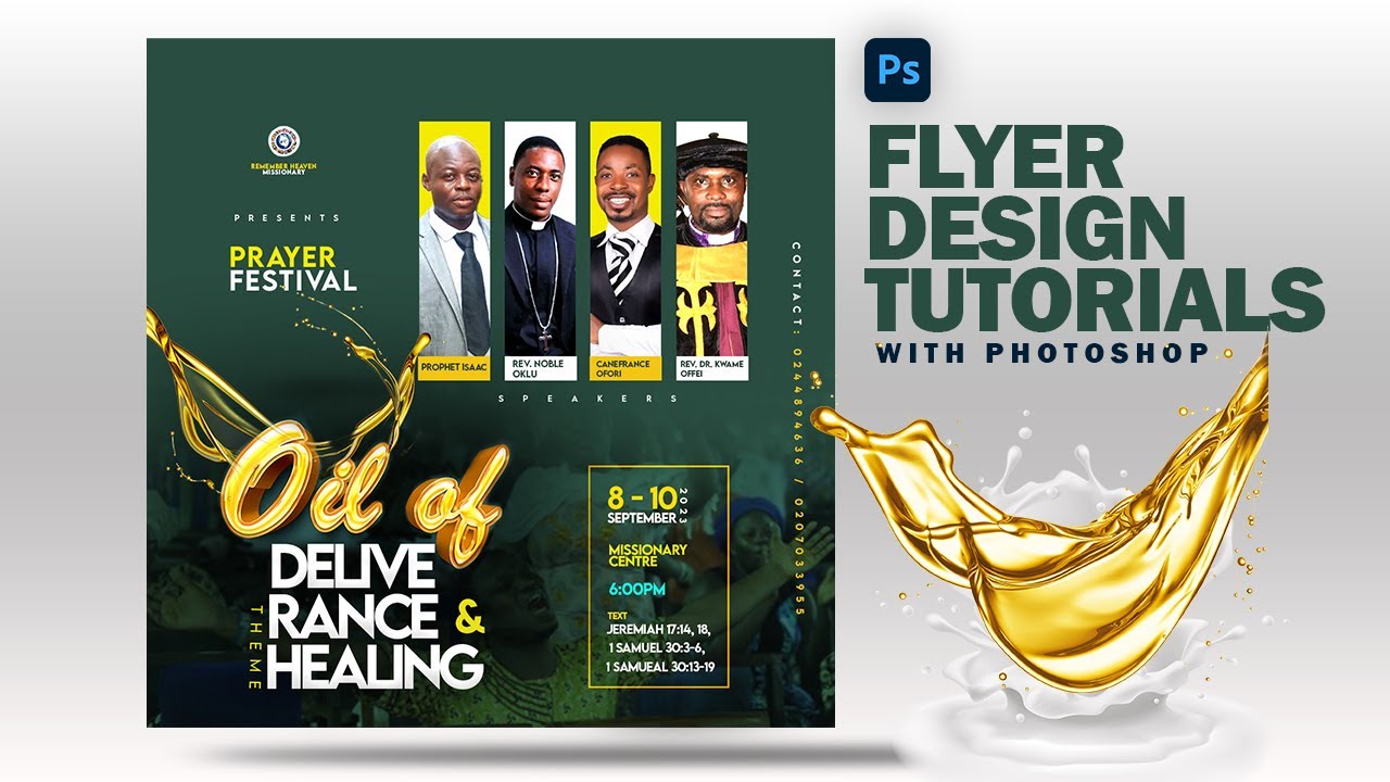 BEST WAY TO DESIGN A CHURCH FLYER I PHOTOSHOP TUTORIALS - YouTube