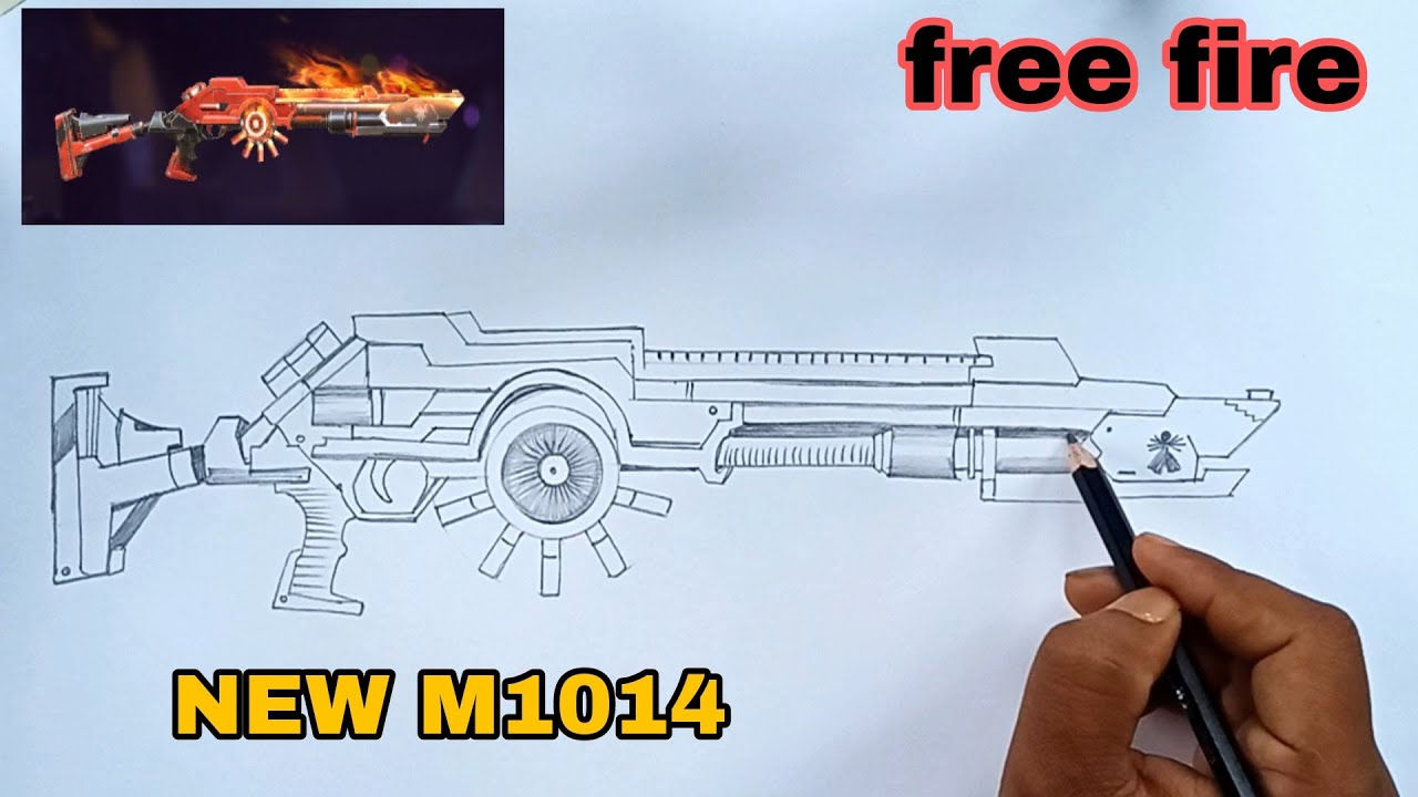 free fire m1014 apocalyptic f evo gun drawing/free fire m1014 new evo ...