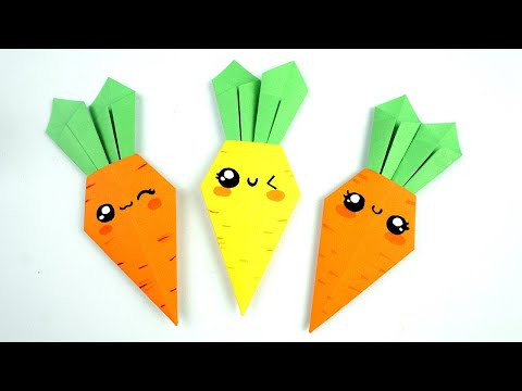 Oster bastelideen: Karotte basteln - Basteln mit papier | DIY Bastelideen