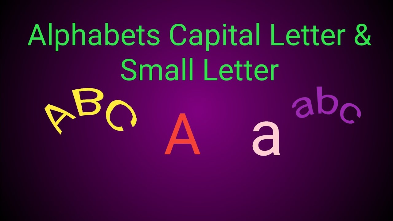 Capital and Small Alphabets || A to Z Alphabets || Learning Alphabets ...