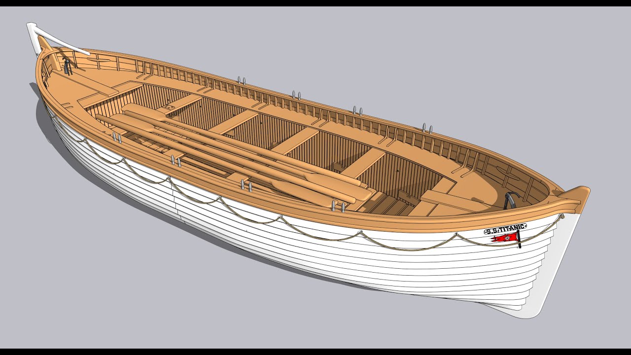 Modeling RMS Titanic Lifeboat in Sketchup - Photos Only - YouTube