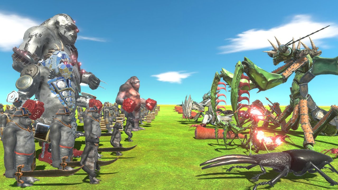 Mutant Goro VS Mutant Mantis - Who Is The Boss - Animal Revolt Battle Simulator - YouTube
