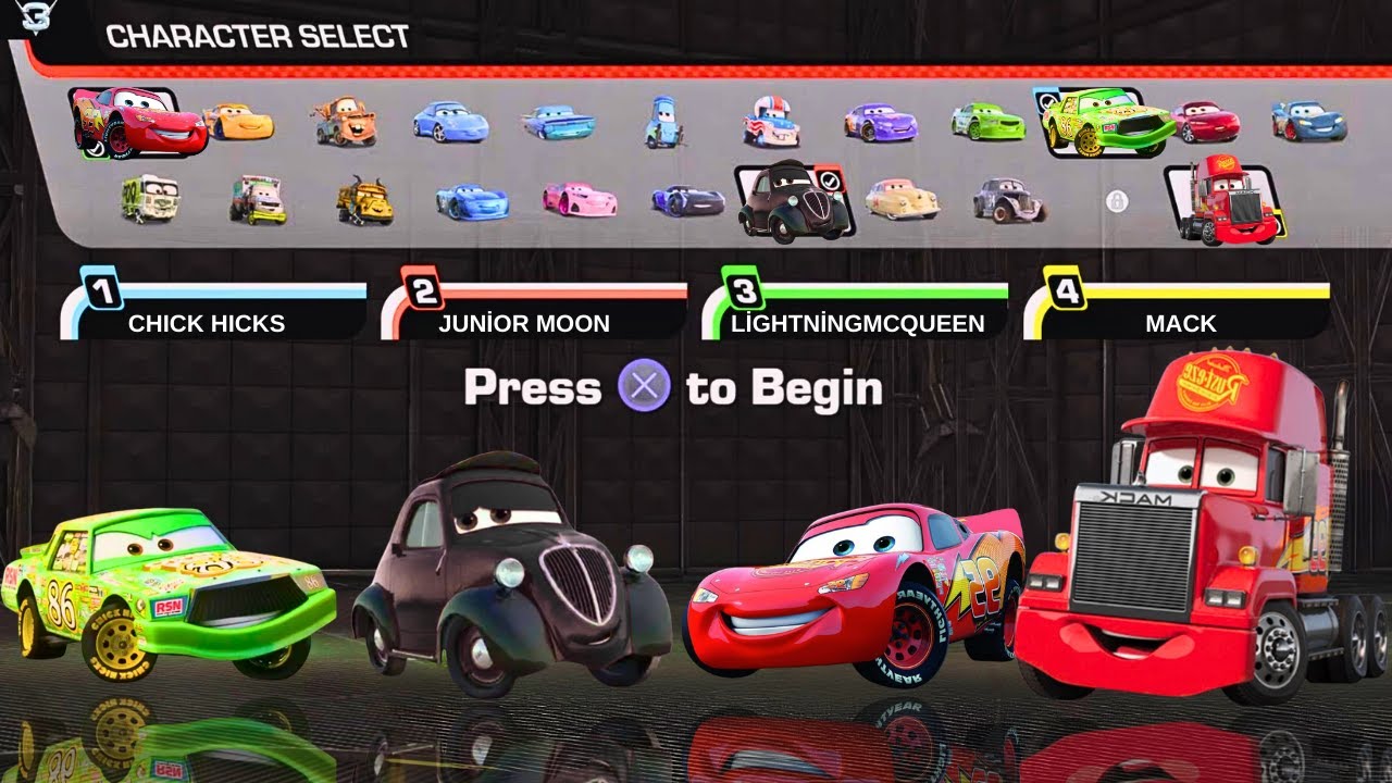 Cars 3: Driven to Win Custom Cup Split screen 4 player Chick Hicks ...