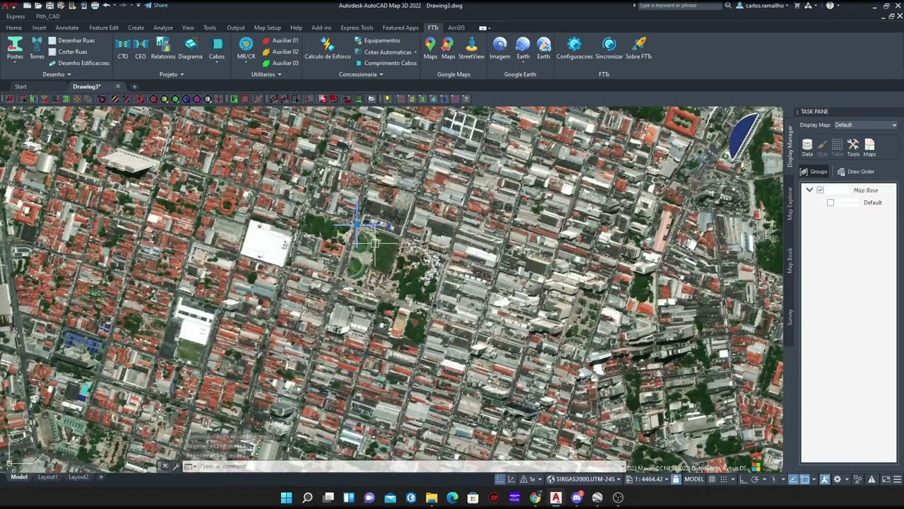 FTTH - GEORREFERENCIAR PROJETO - AUTOCAD MAP 3D - YouTube
