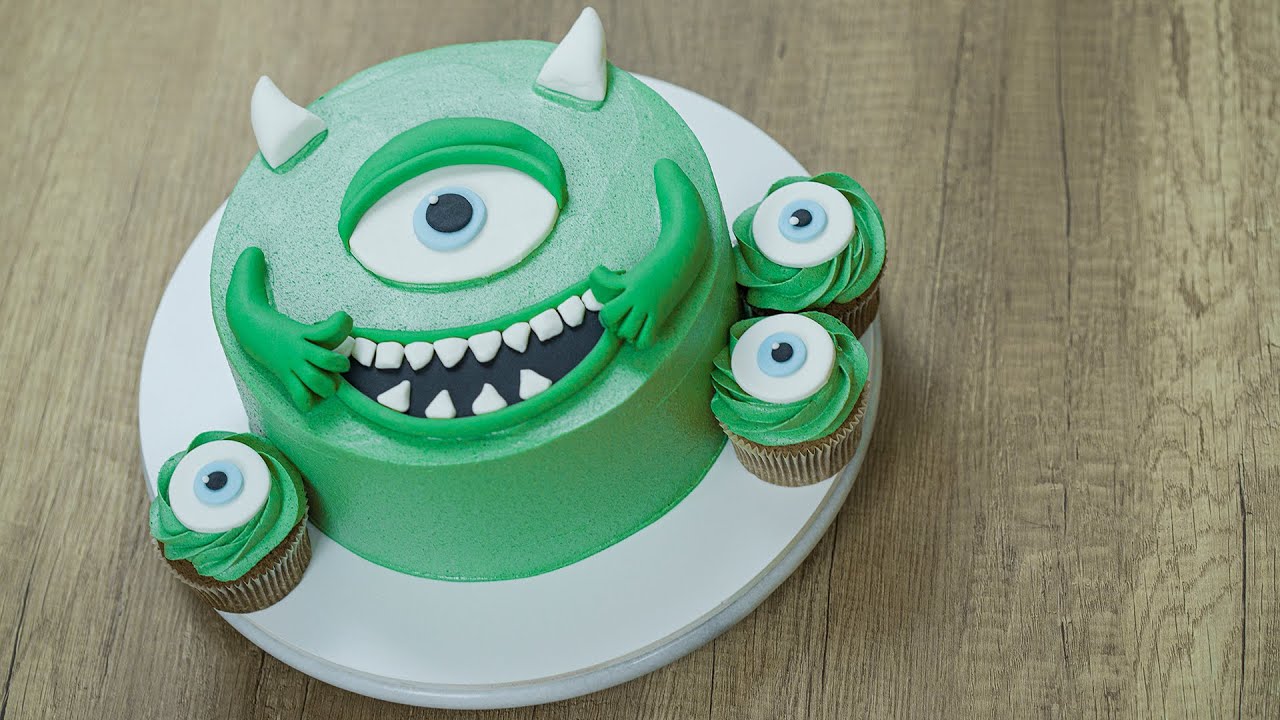 Tutorial MONSTERS INC Cake, Mike Wazowski - YouTube