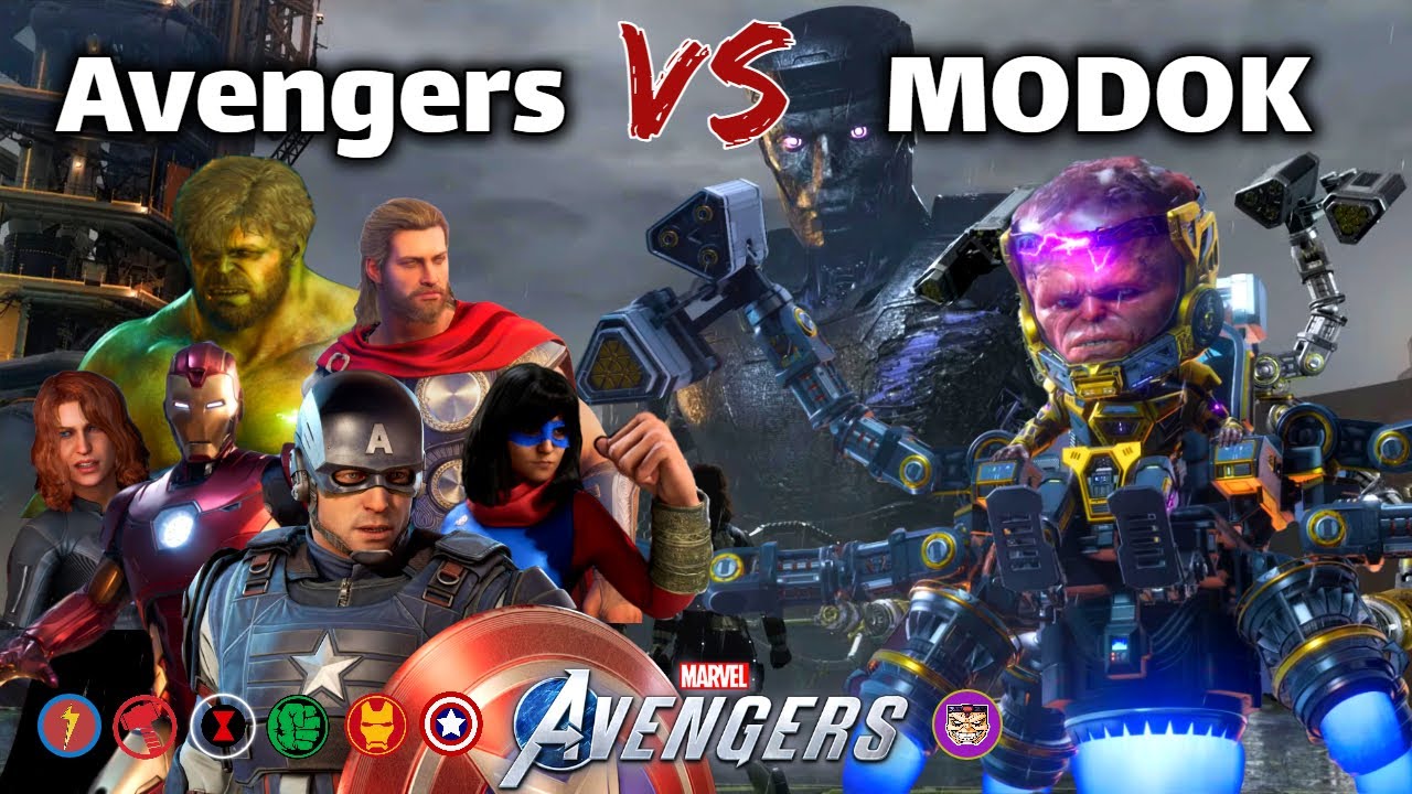 Avengers vs MODOK (ALL FIGHT CUTSCENES) PS5 - YouTube