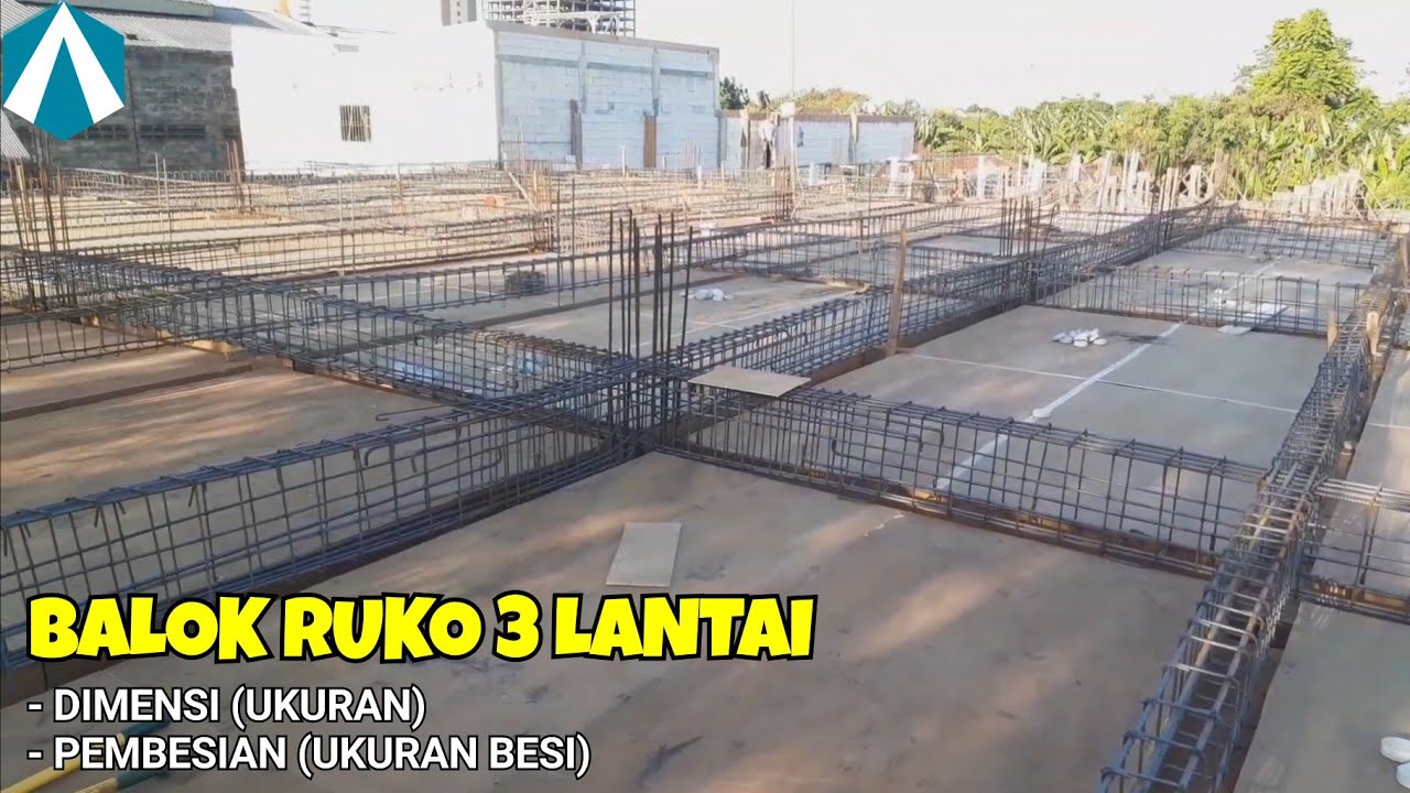 Ukuran balok beton ruko 3 lantai dan ukuran besi balok ruko 3 lantai ...