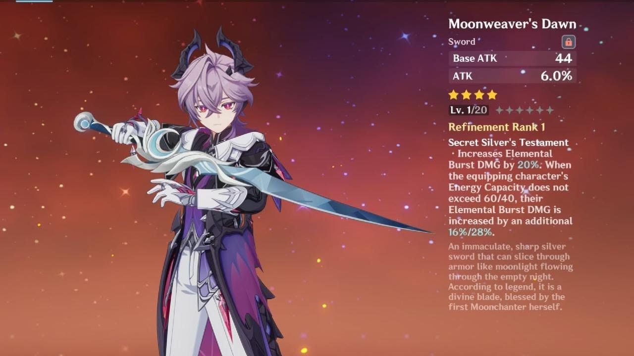 Genshin Impact FREE "Moonweaver's Dawn" Sword Location For F2P Durin ...