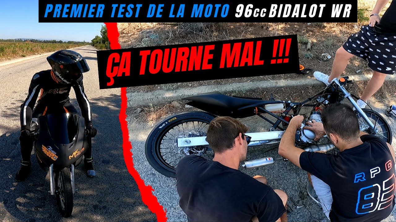 Ma première fois sur une Moto Run ÇA TOURNE MAL !!! 😱💥 96 Bidalot Wr ...