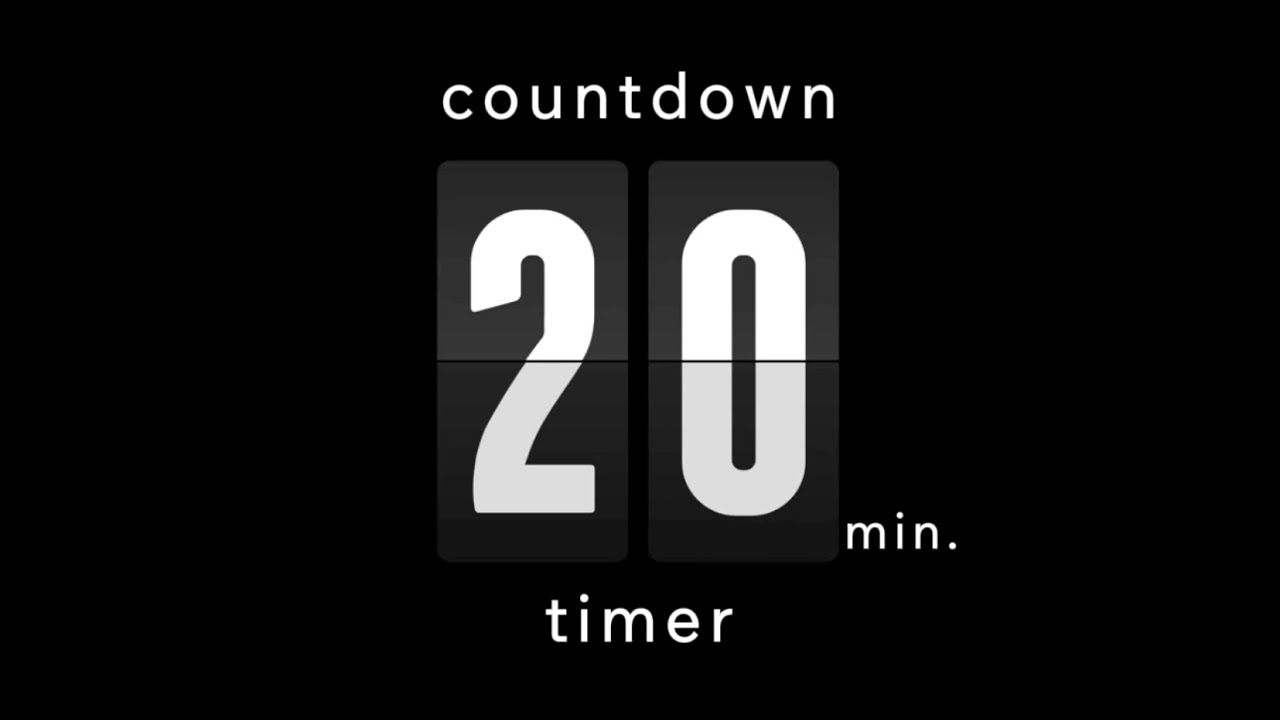 20 min countdown timer / flip timer • no music • only bell ...