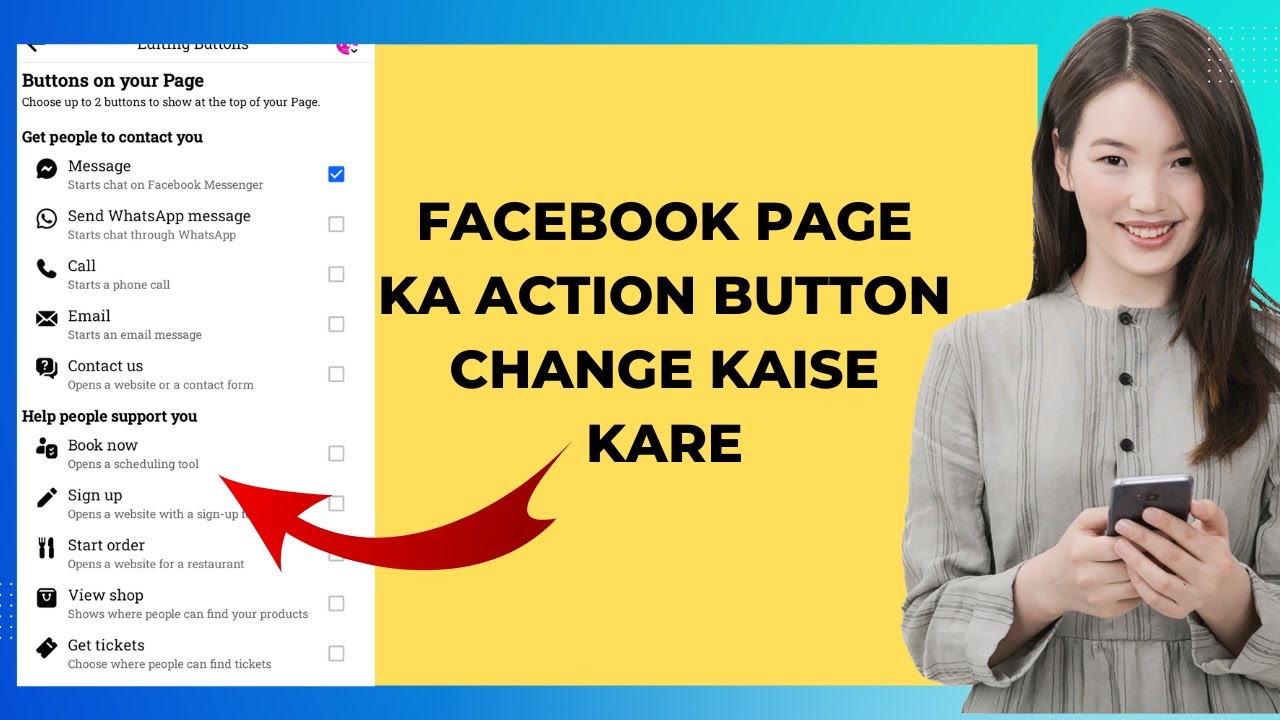 how to change action button on Facebook page - YouTube