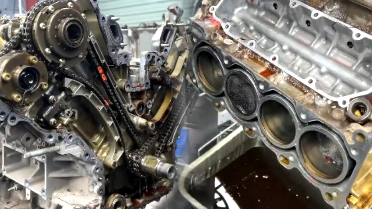 Lexus LS460 V8 Engine Disassembly - YouTube