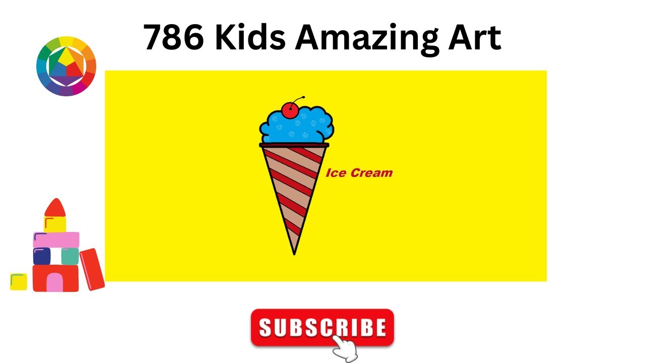 How to draw ice cream in ms paint/ms paint drawing - YouTube