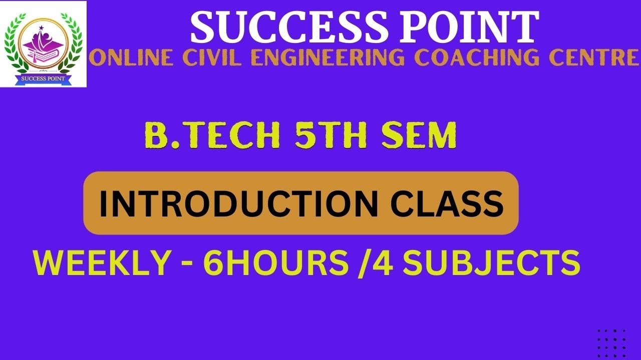 B TECH 5TH SEM 2023 INTRODUCTION CLASS - YouTube