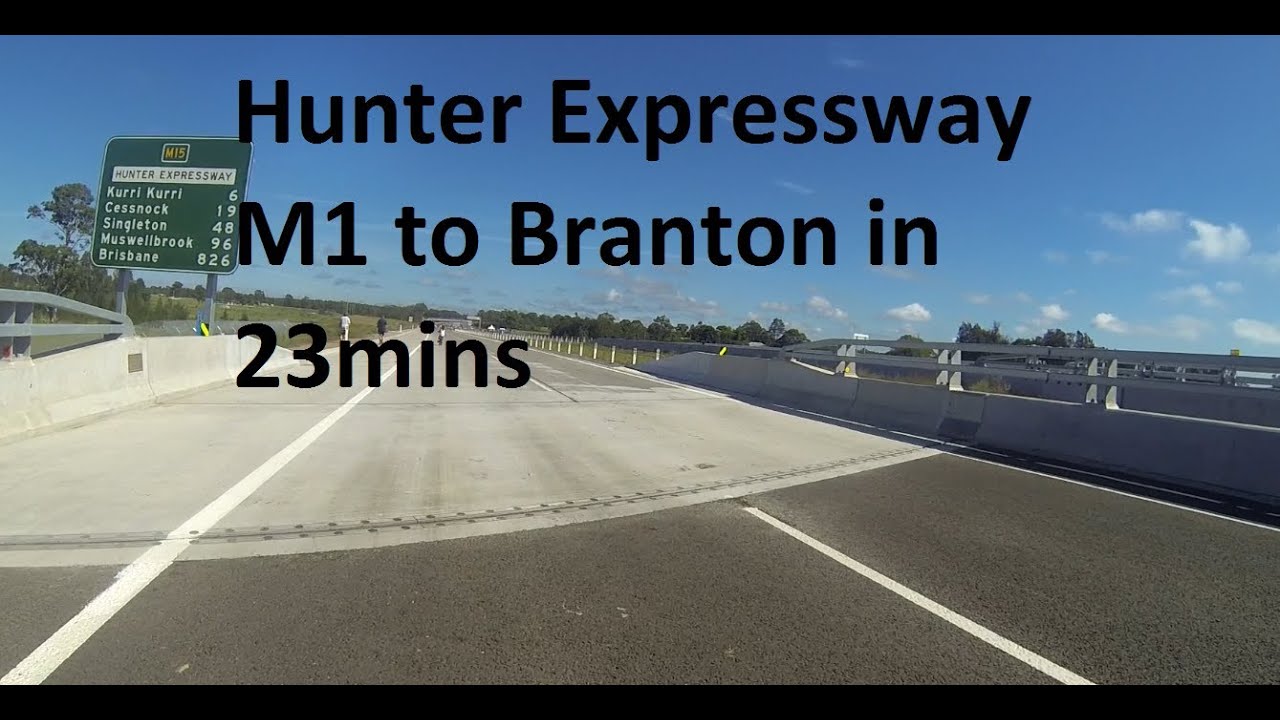 Hunter Expressway Drive Newcastle to Branxton in 23mins - YouTube
