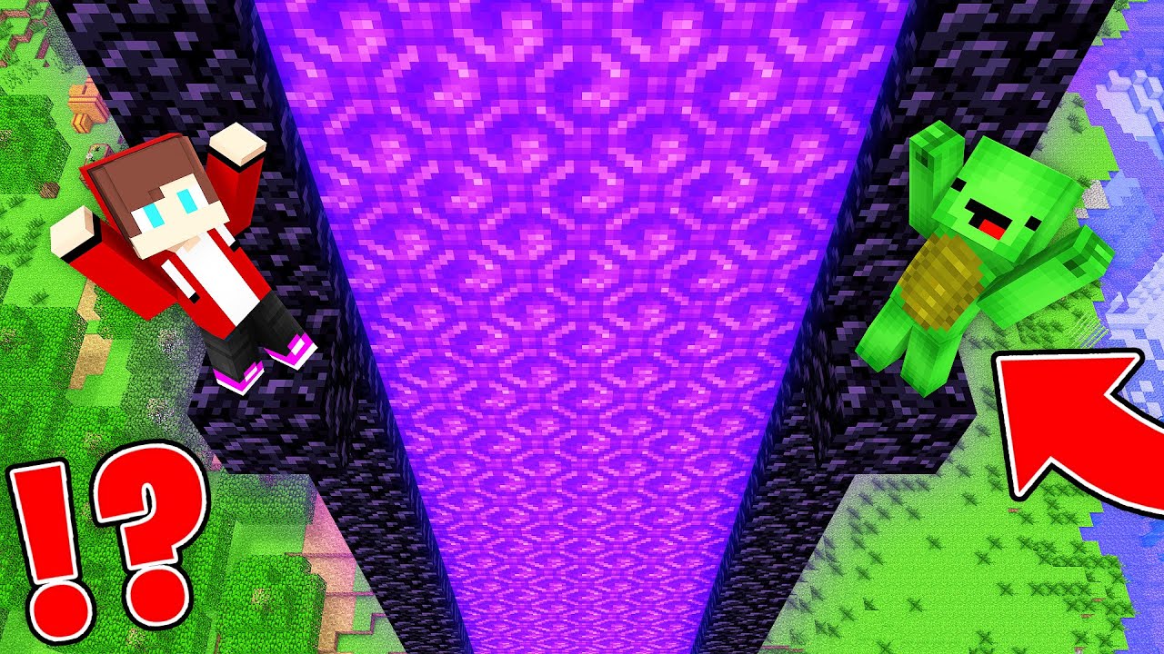 JJ and Mikey Build LONGEST NETHER PORTAL, What inside in Minecraft Maizen? - YouTube