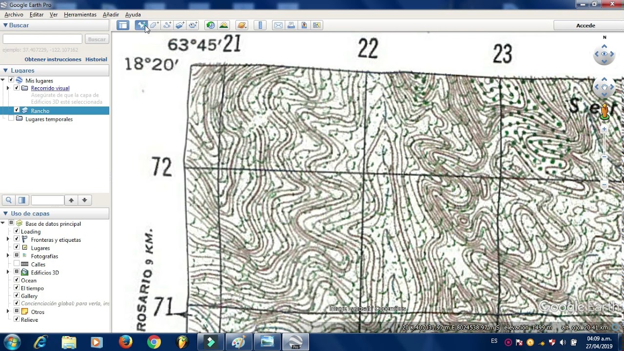 Como georeferenciar una carta topográfica en google earth (fácil) - YouTube