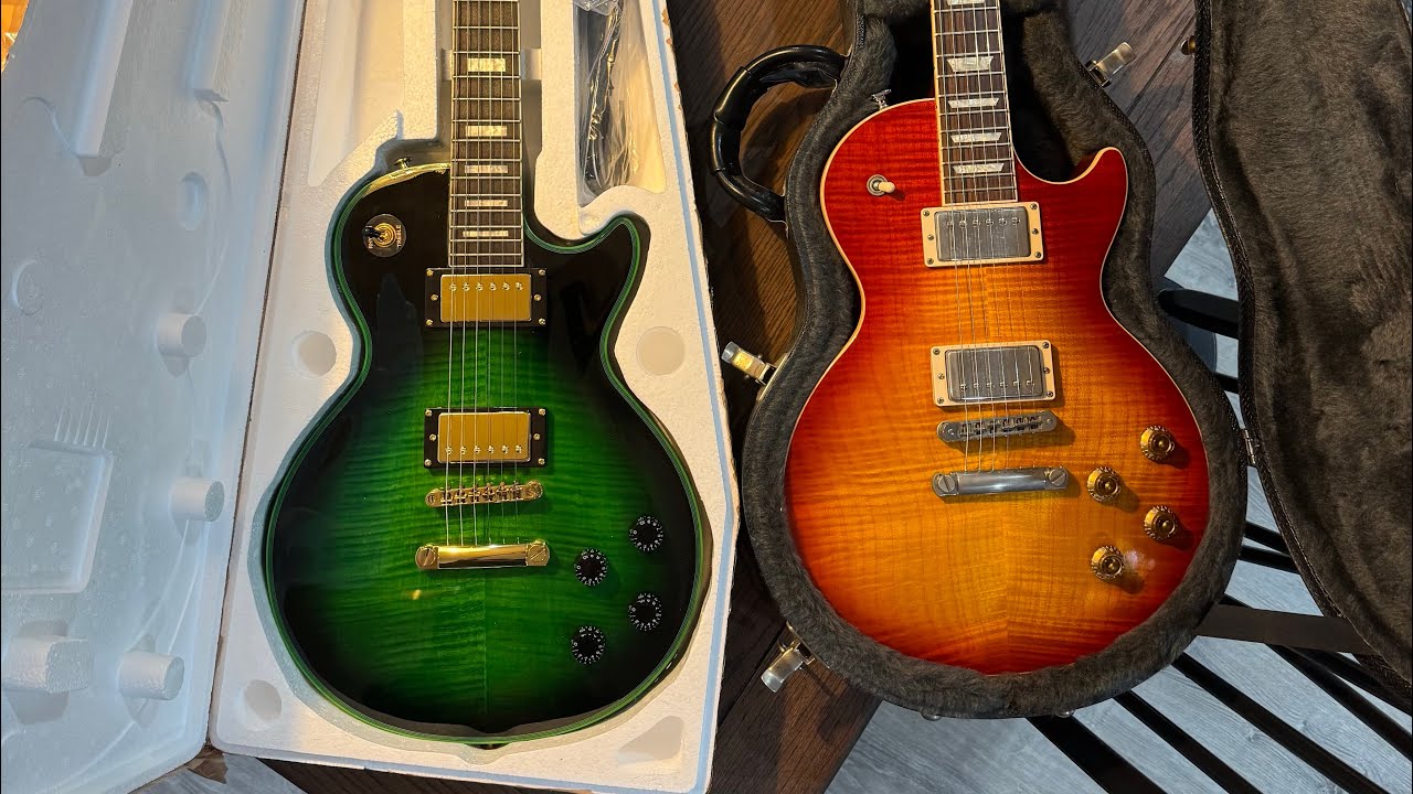 Fake Vs. real Gibson Les Paul How does the Temu Chibson Chinese guitar ...
