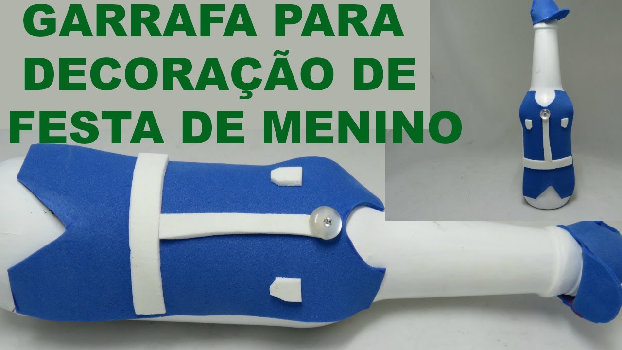 GARRAFA BONECO DECORAÇÃO DE MESA ANIVERSÁRIO MENINO - YouTube