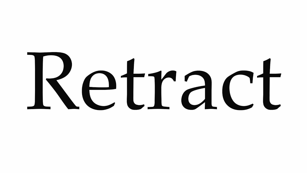 How to Pronounce Retract - YouTube