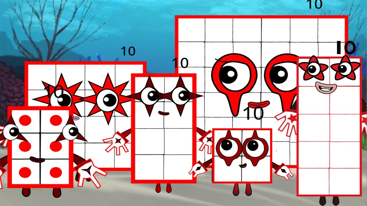 Family of numberblocks 10 Numberblock 15 Looks After Her Family - YouTube