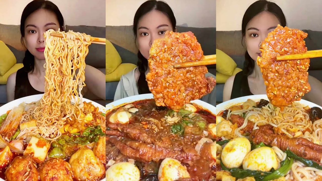 ASMR Mukbang Chinese Spicy Food Challenges | Spicy Chinese Noodles ...