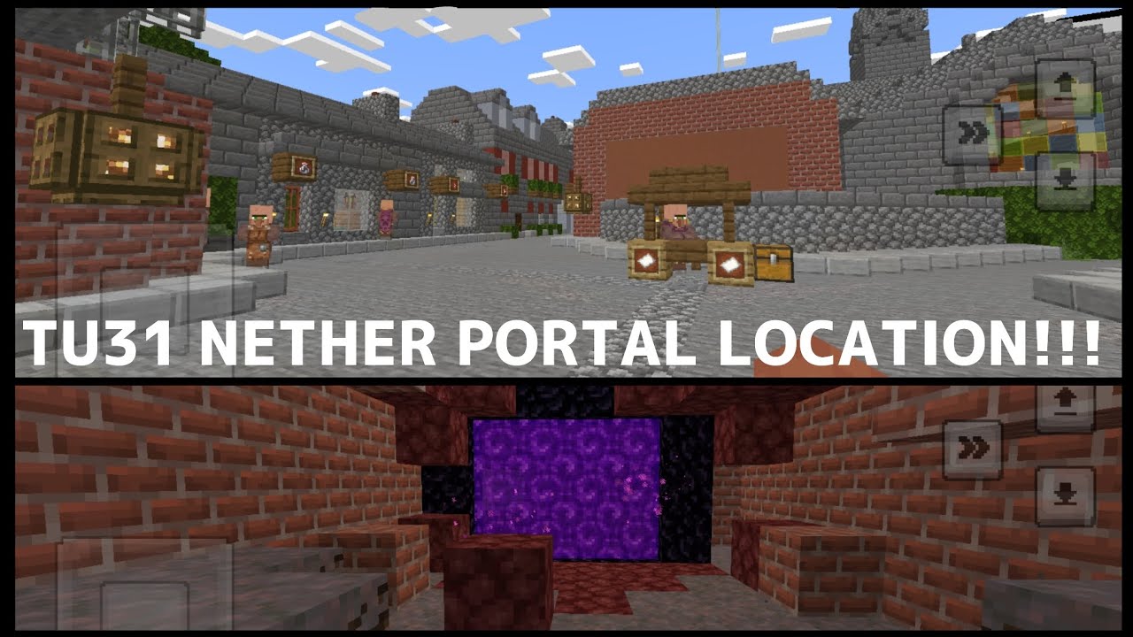 SECRET NETHER PORTAL! in TU31 Tutorial world. (Minecraft) - YouTube
