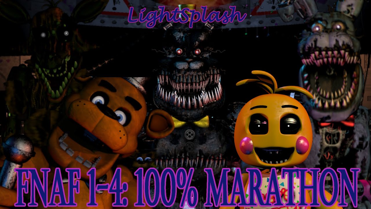 I 100% completed FNAF 1-4 in ONE sitting - YouTube