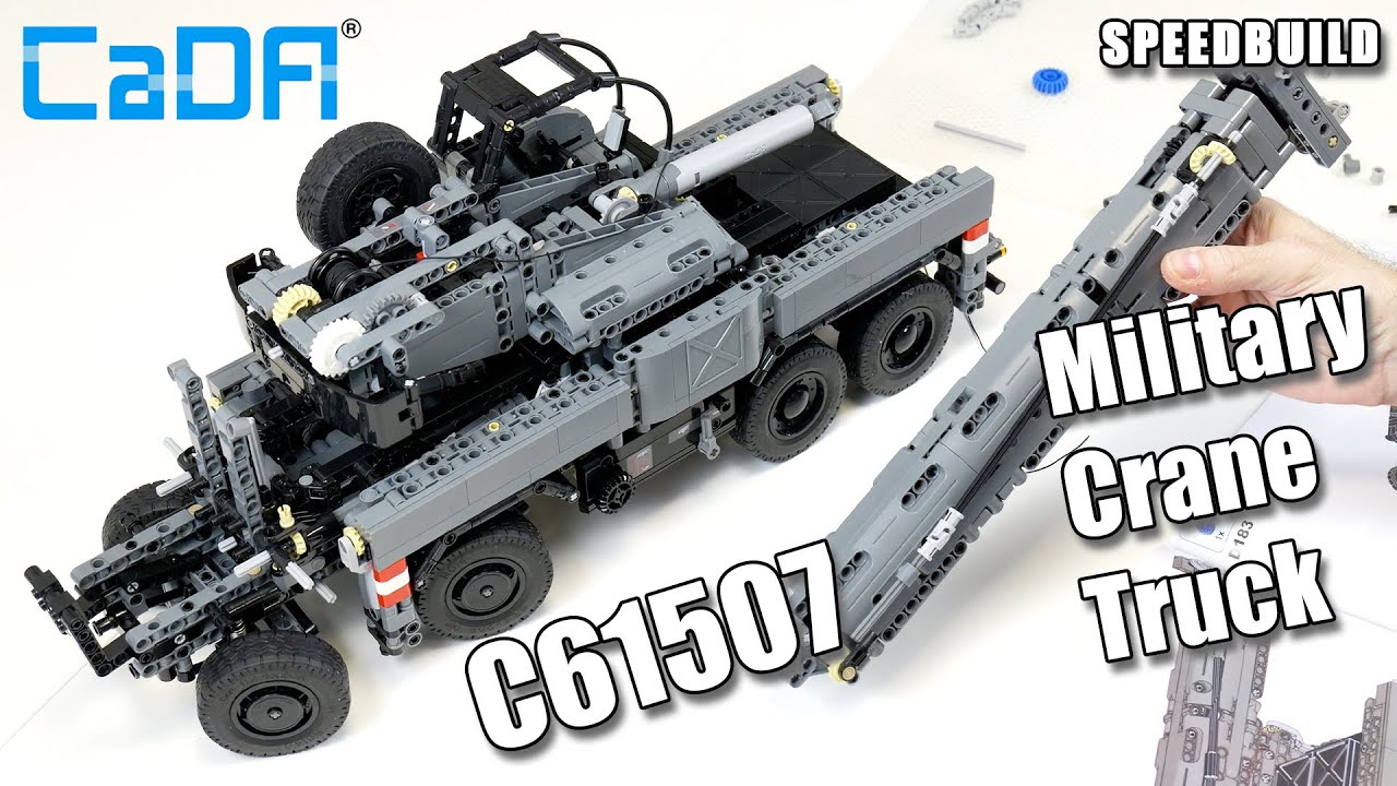 CADA C61507 Speedbuild | Technic Military Crane Truck | CaDA Master ...