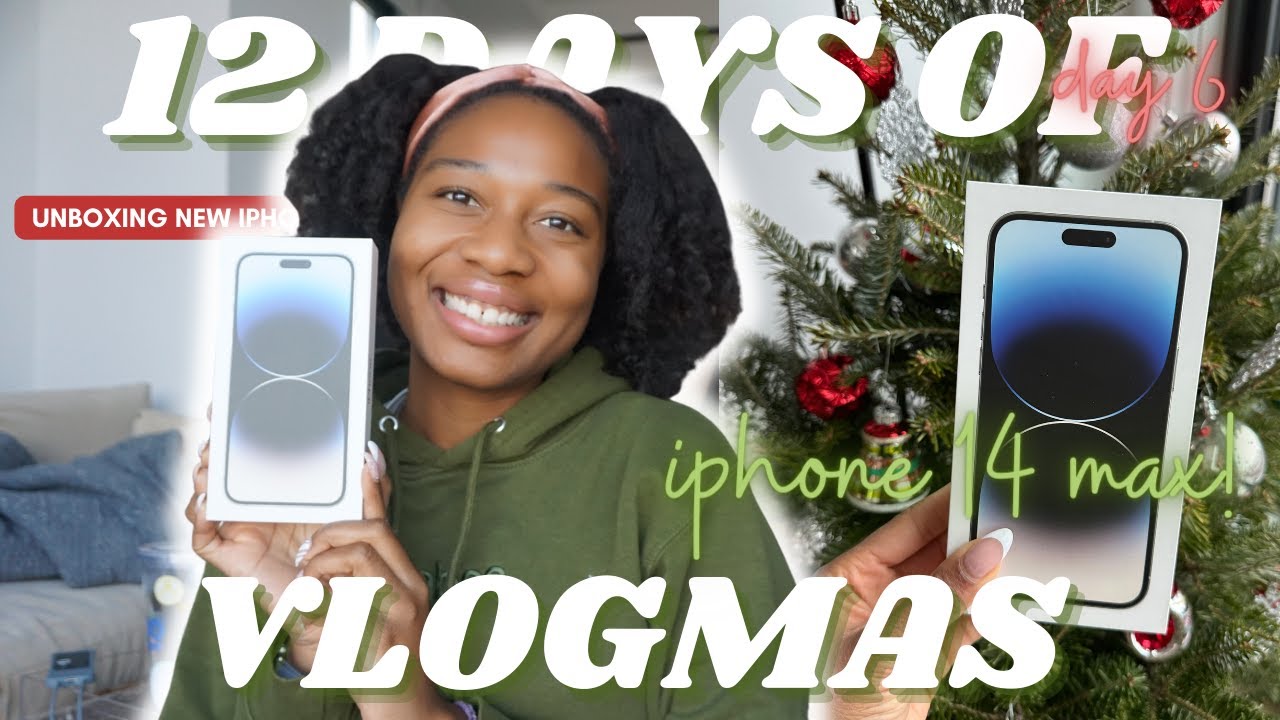 unbox my iphone 14 pro max with me! | vlogmas day 6! - YouTube