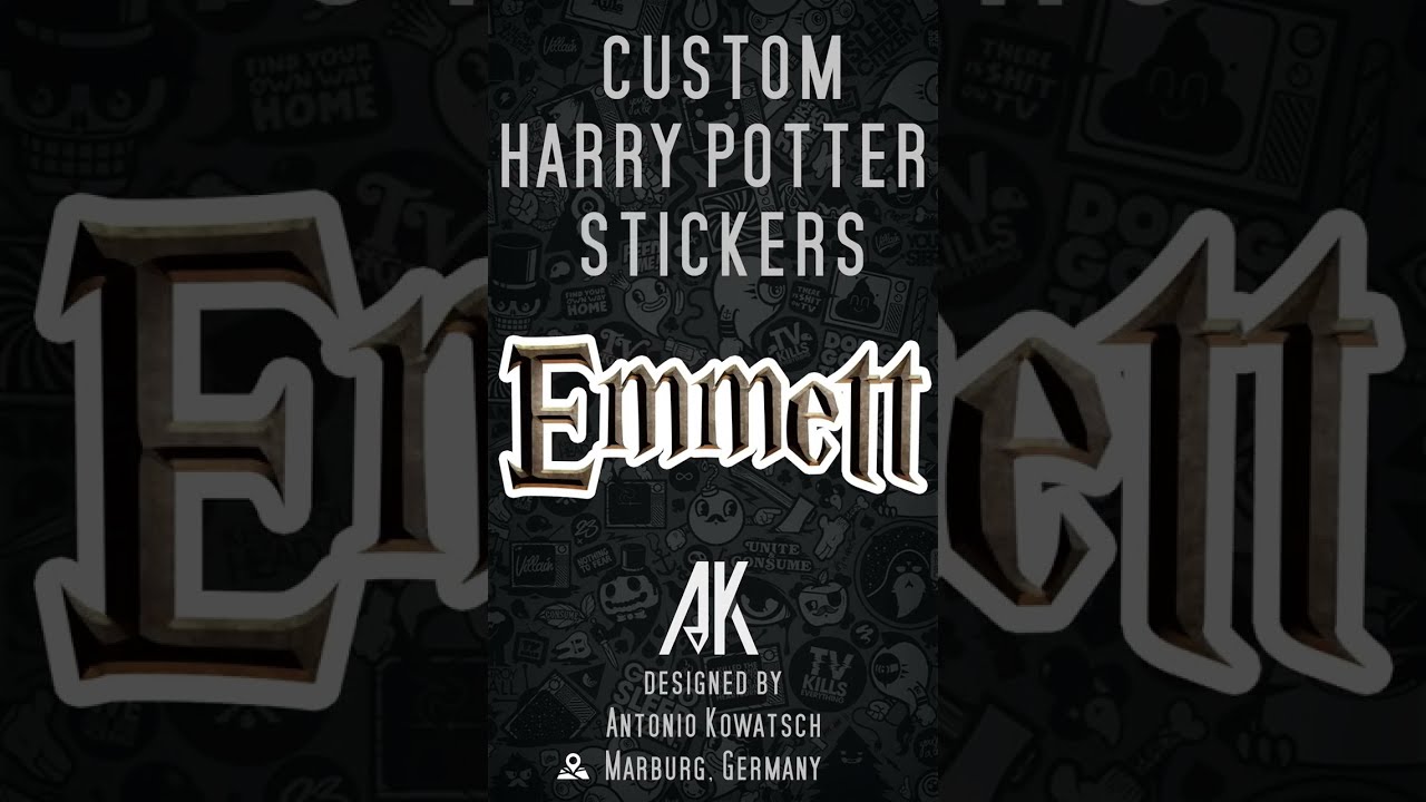 Emmett - Harry Potter Nametag - Emmett "Harry Potter" Name Label ...