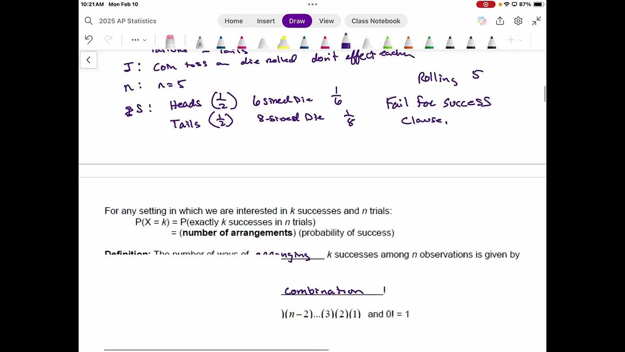 AP Statistics Section 6.3 part 1 Binomial Distribution - YouTube