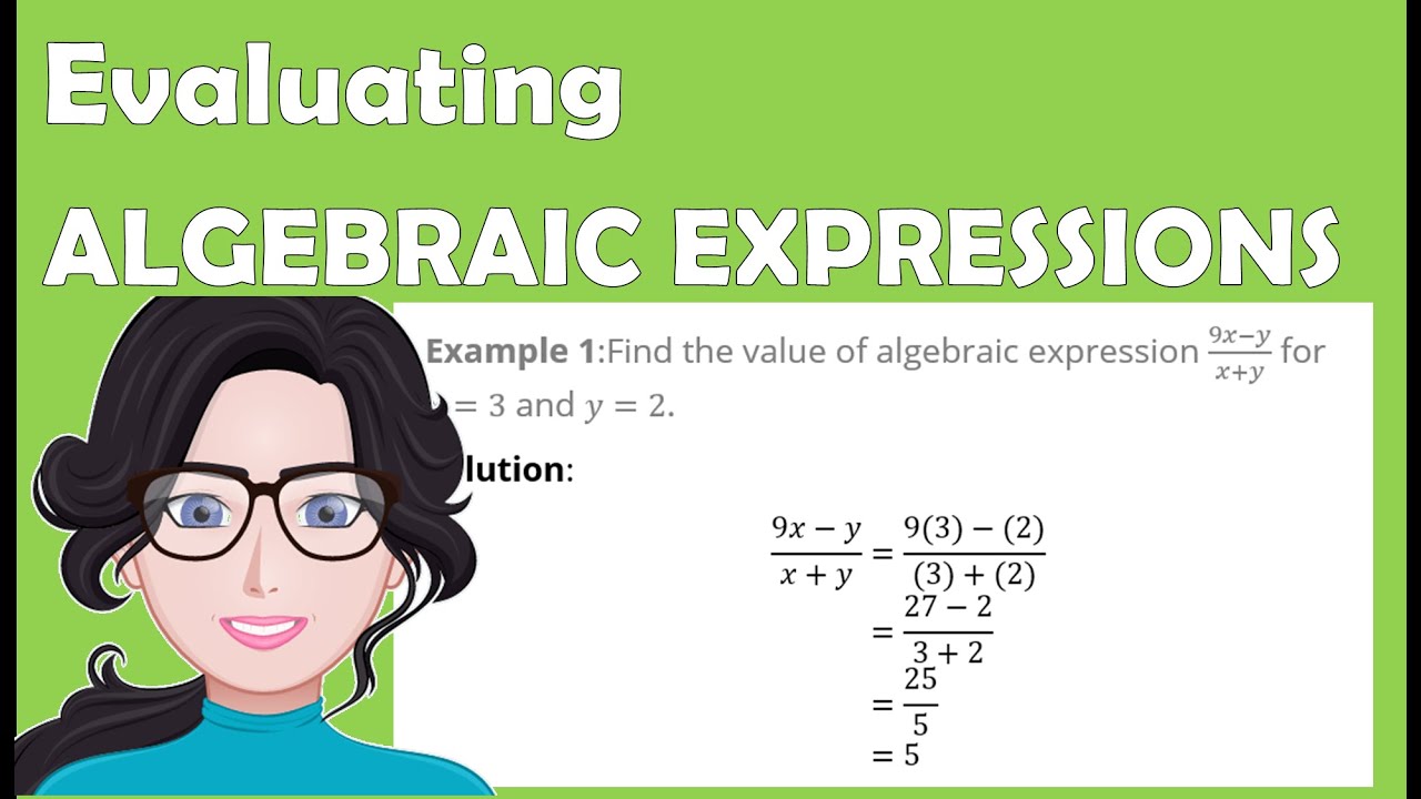 Evaluating Algebraic Expressions Grade 7 Math YouTube Evaluating Algebraic Expressions Grade 7 Math YouTube