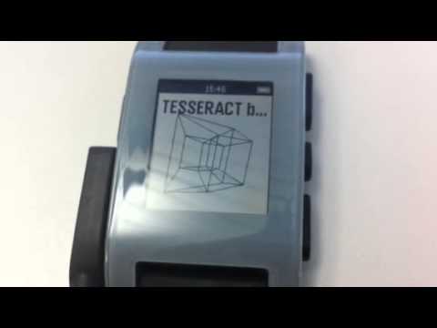 Pebble Watch - Real Time 3D rotating Tesseract - YouTube