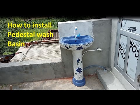 How to install Pedestal wash Basin /pedestal wash basin kaise lagaye ...