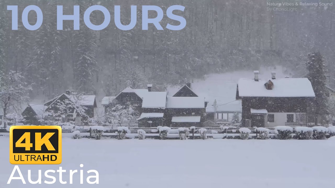 Snow Falling 10 Hours Relaxing Sounds for 😴 Sleep | Snowfall in ...