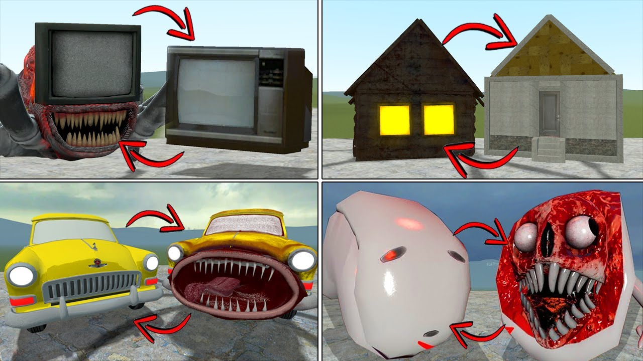 EVERYTHING TURNED INTO MONSTERS: CAR EATER, NEW THE BLOOP, TRAIN EATER ...