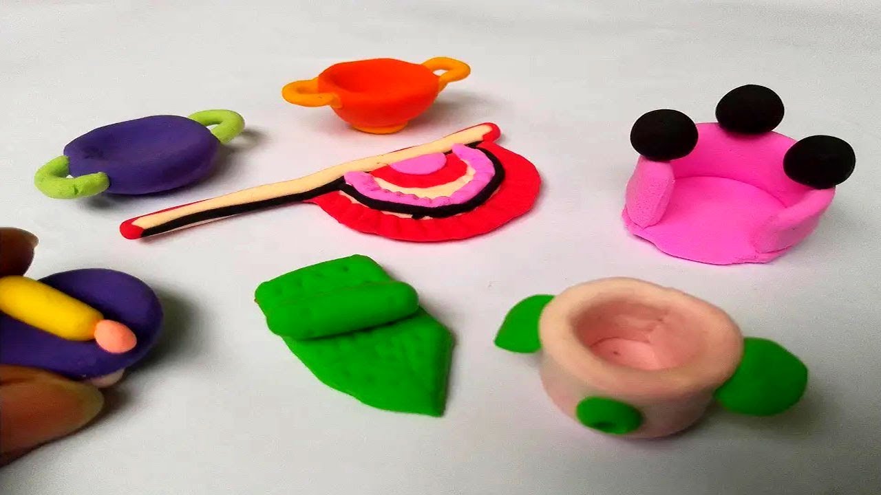 Amazing technique make kitchen set with polymer clay | Miniature clay ...