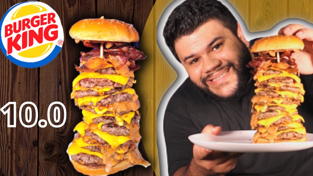 Fiz o Mega Stacker 10.0 do Burger King - YouTube
