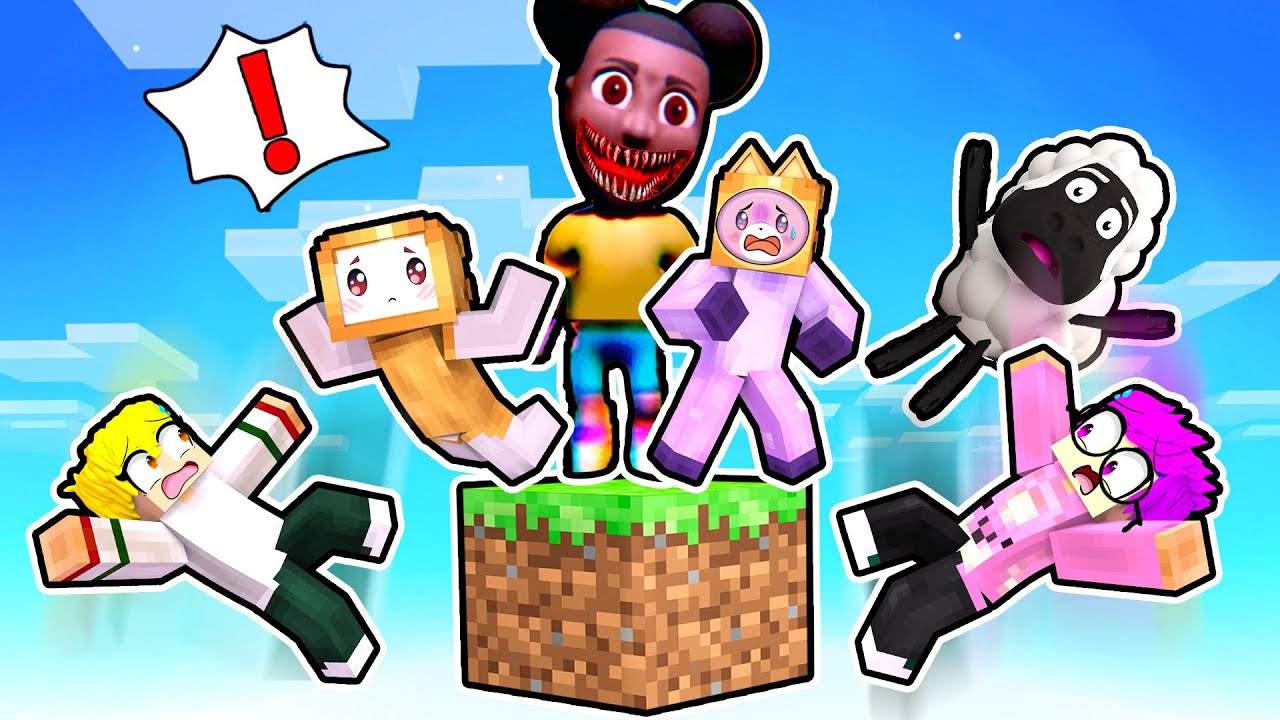 Can We Escape AMANDA THE ADVENTURER In SKYBLOCK MINECRAFT?! (LANKYBOX ...