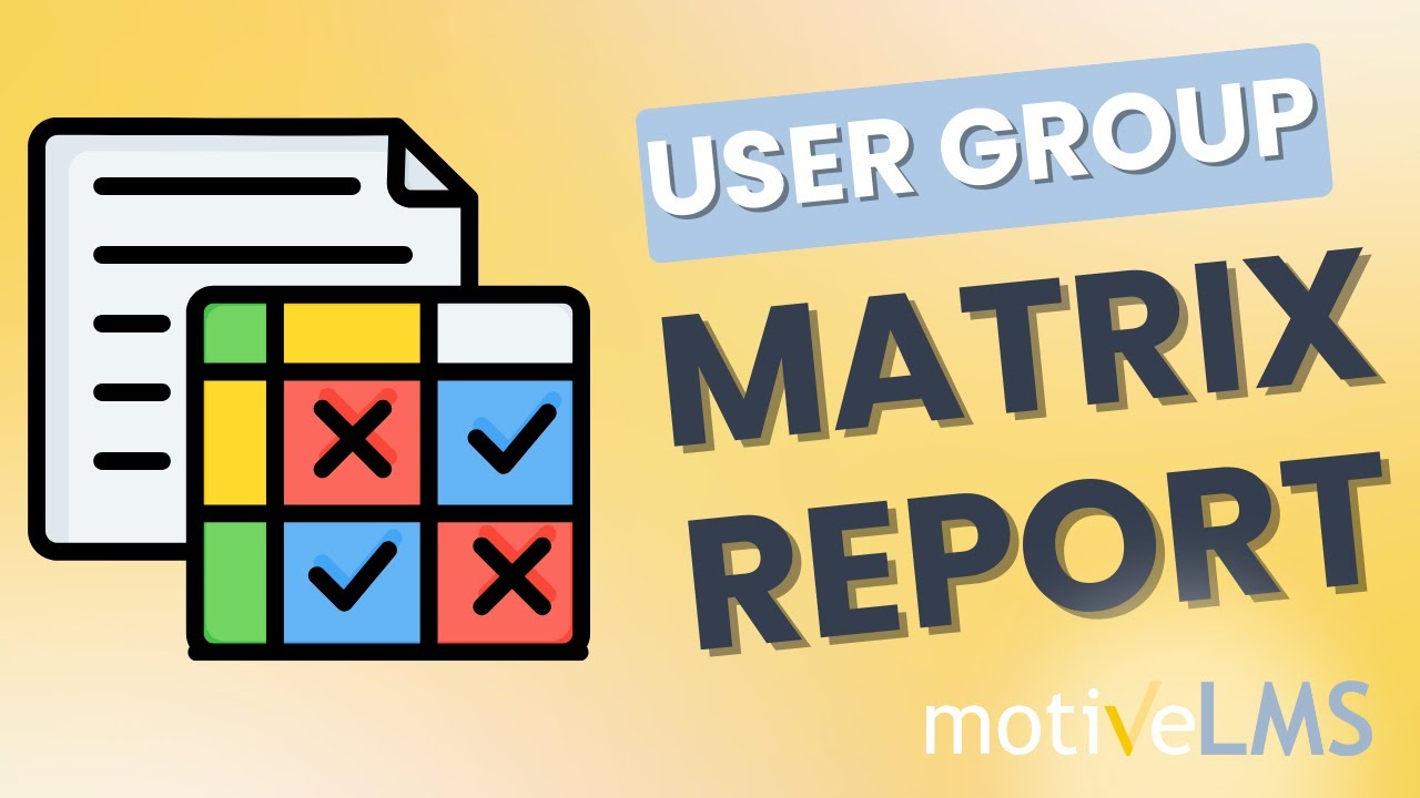 Introduction to User Group Enrollment Matrix Report - YouTube