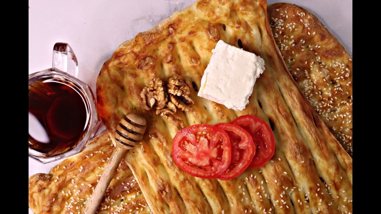 Persian Barbari Bread Recipe /(EN subtitles) Homemade Iranian Bread in ...