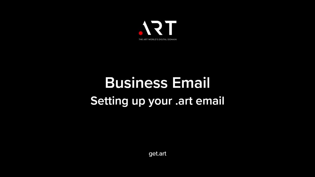 Business email: setting up your .art email address - YouTube